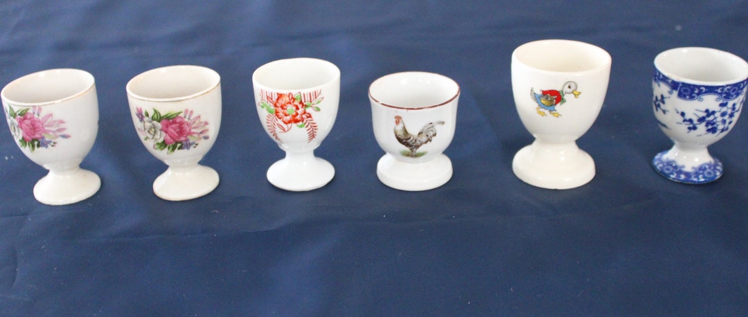 6 Vintage Egg Cups All Sold Together, Egg Cups From New England - Etsy