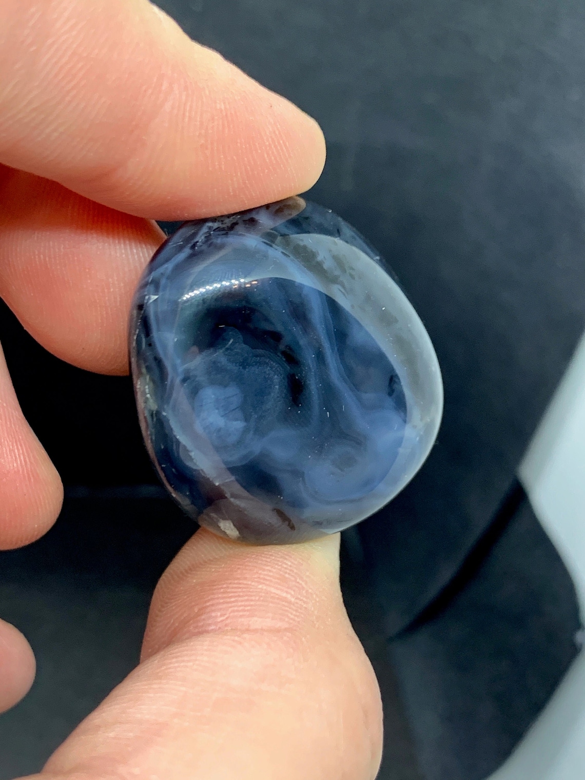 Rare Blue Black Agate Palm Stone Newport Oregon 23.0g | Etsy