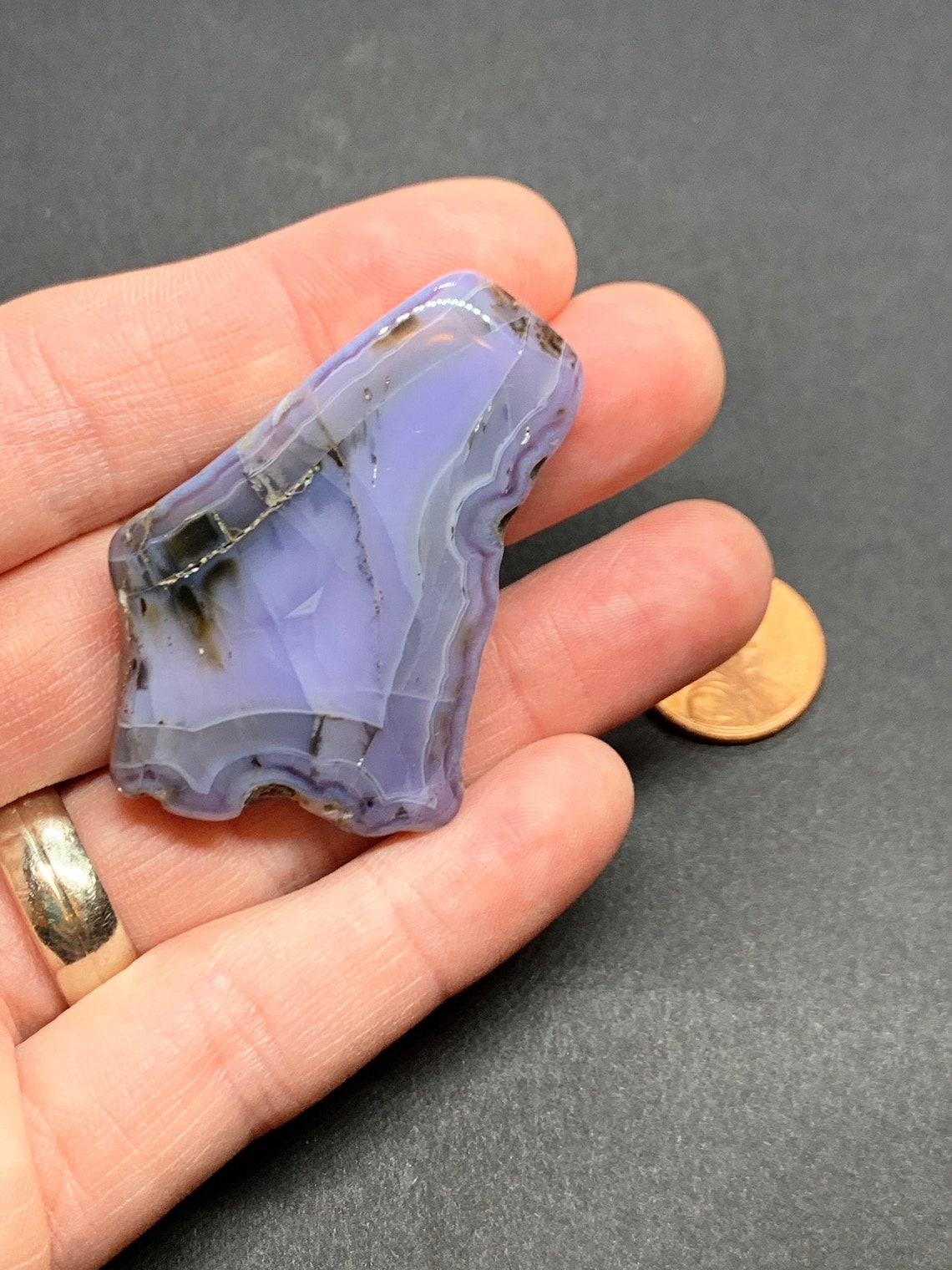 Holly Blue Agate Chalcedony 17.8g Oregón | Etsy