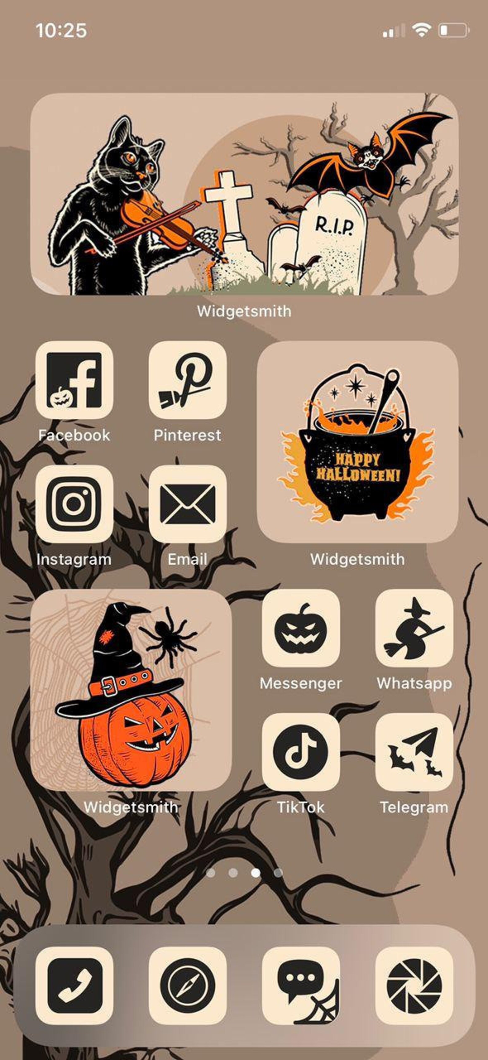 Halloween App Icons iPhone iOS 14 4 backgrounds 20 | Etsy