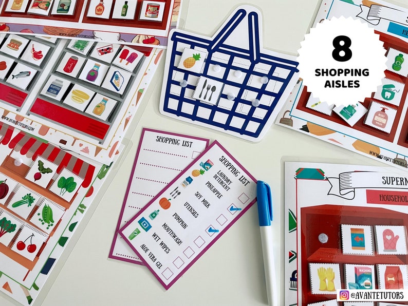 Supermarket Pretend Play Kids Shopping Printable - Etsy