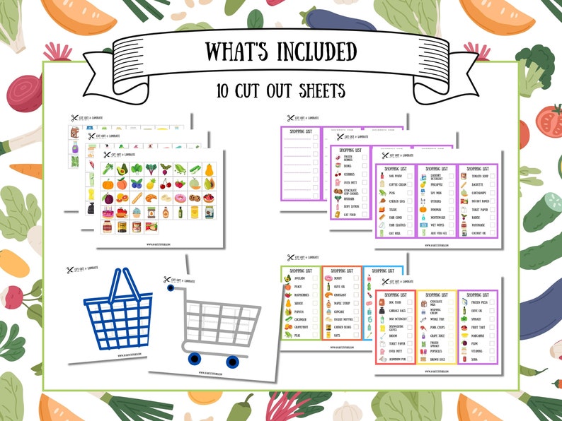 Supermarket Pretend Play Kids Shopping Printable - Etsy