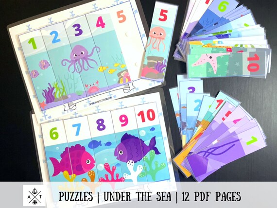 Number Puzzle Toddler Activity Fine Motor Skills Printable | Etsy