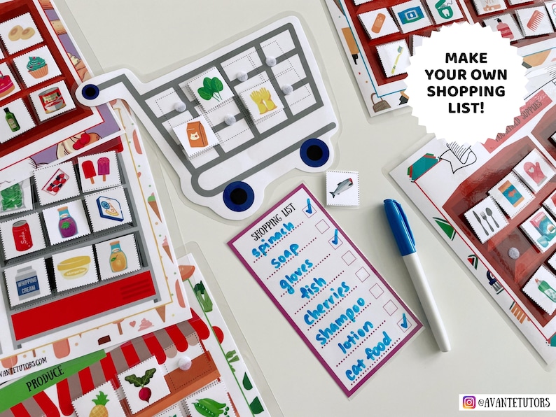 Supermarket Pretend Play Kids Shopping Printable - Etsy