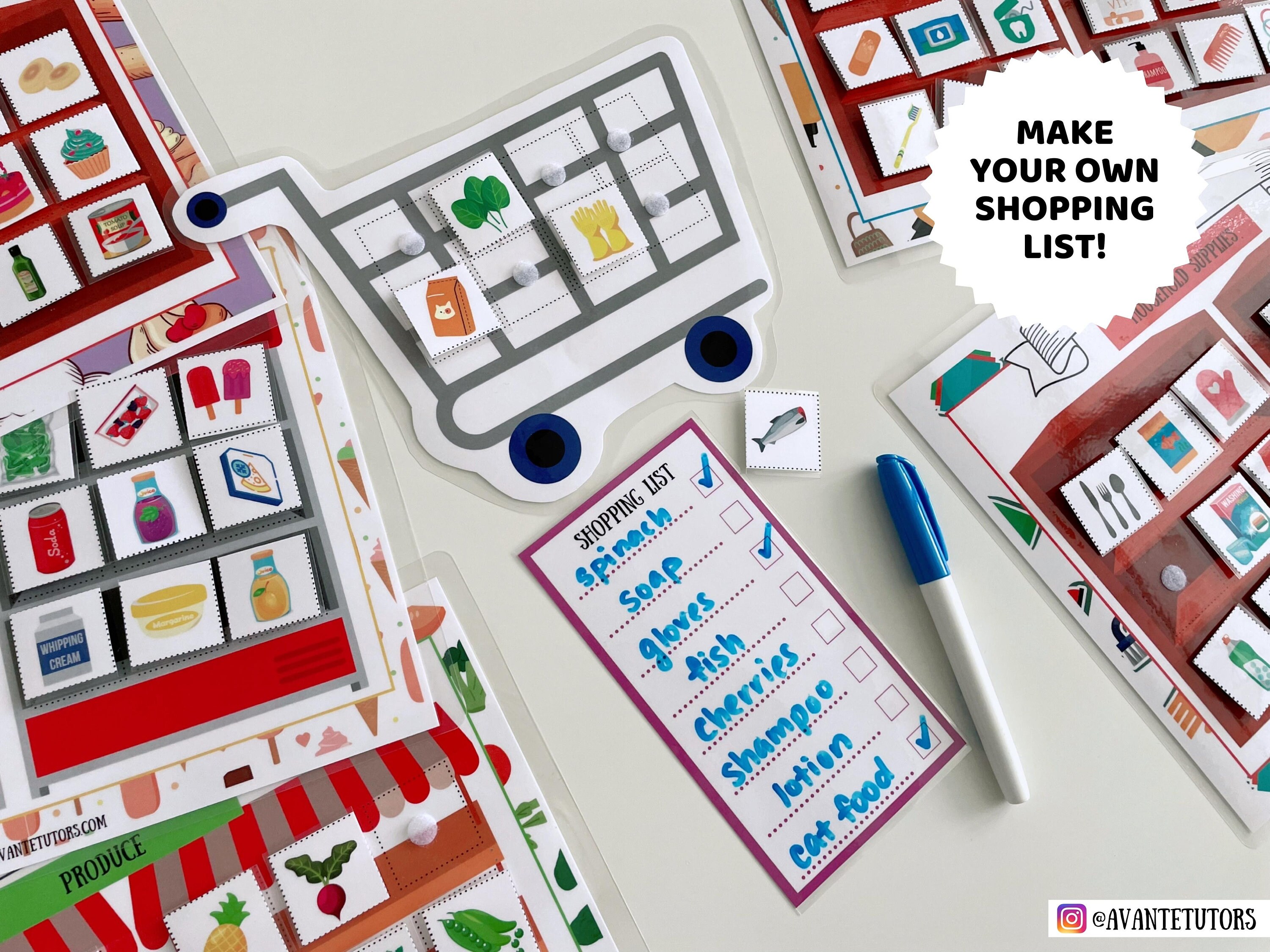 Supermarket Pretend Play Kids Shopping Printable - Etsy