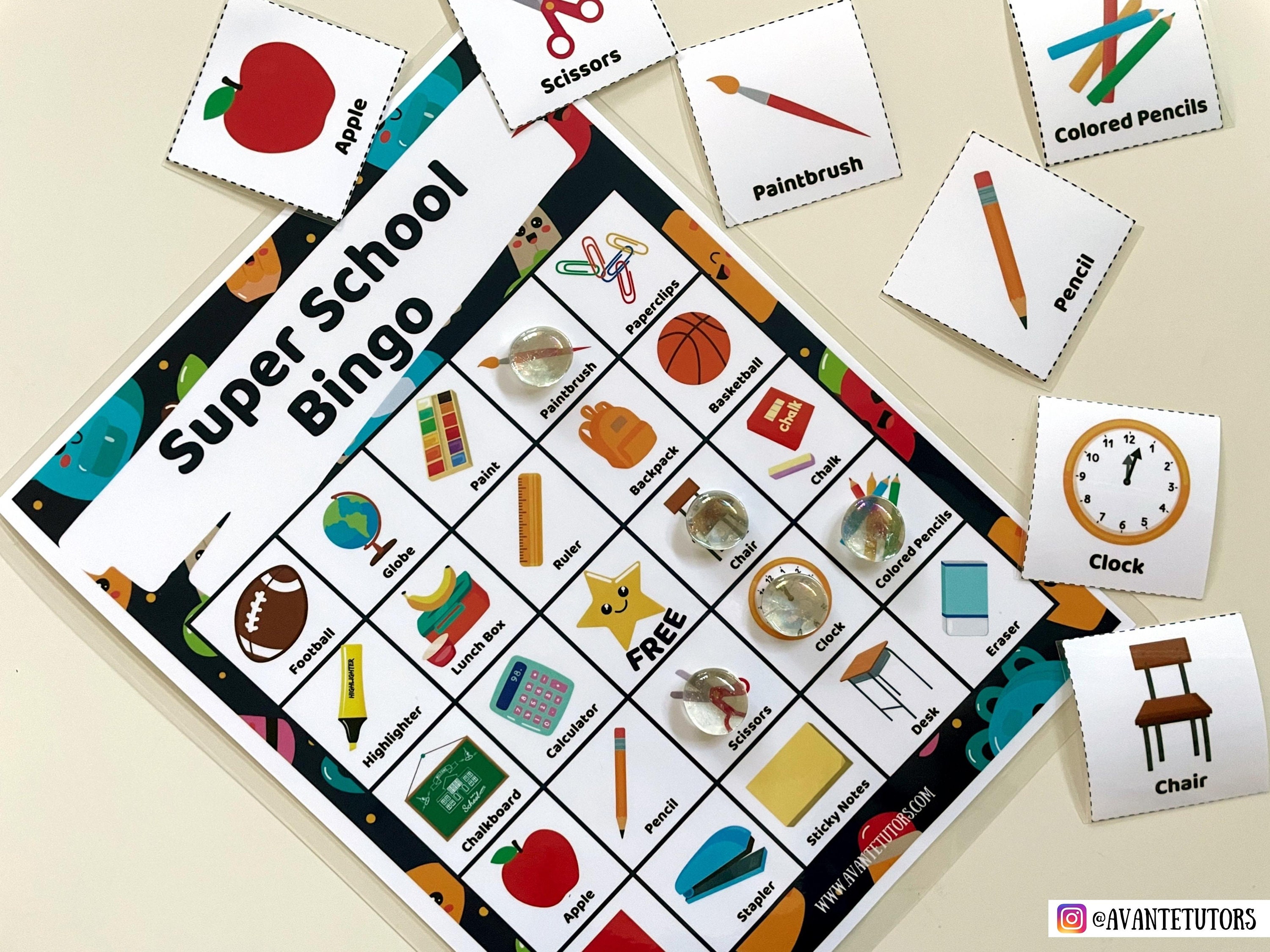 Classroom Bingo for Back to School, Classroom Games, Printable Bingo ...