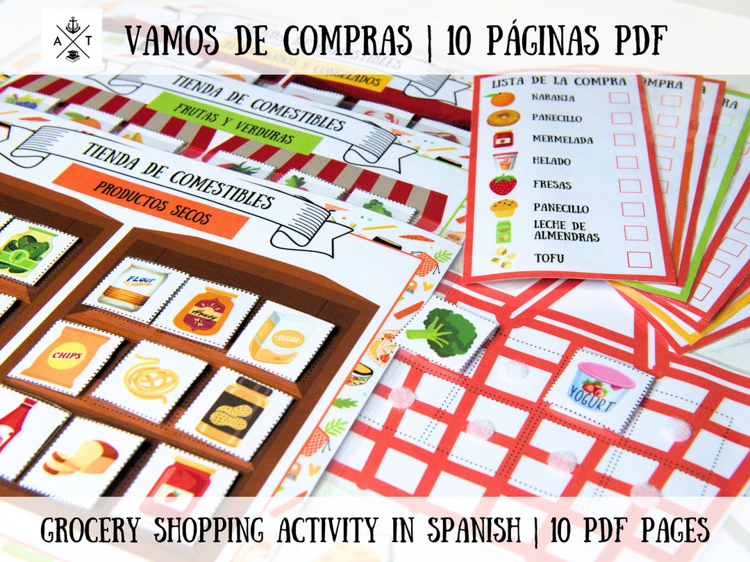 Spanish Grocery Store Pretend Play Shopping Printable/ Actividad De ...