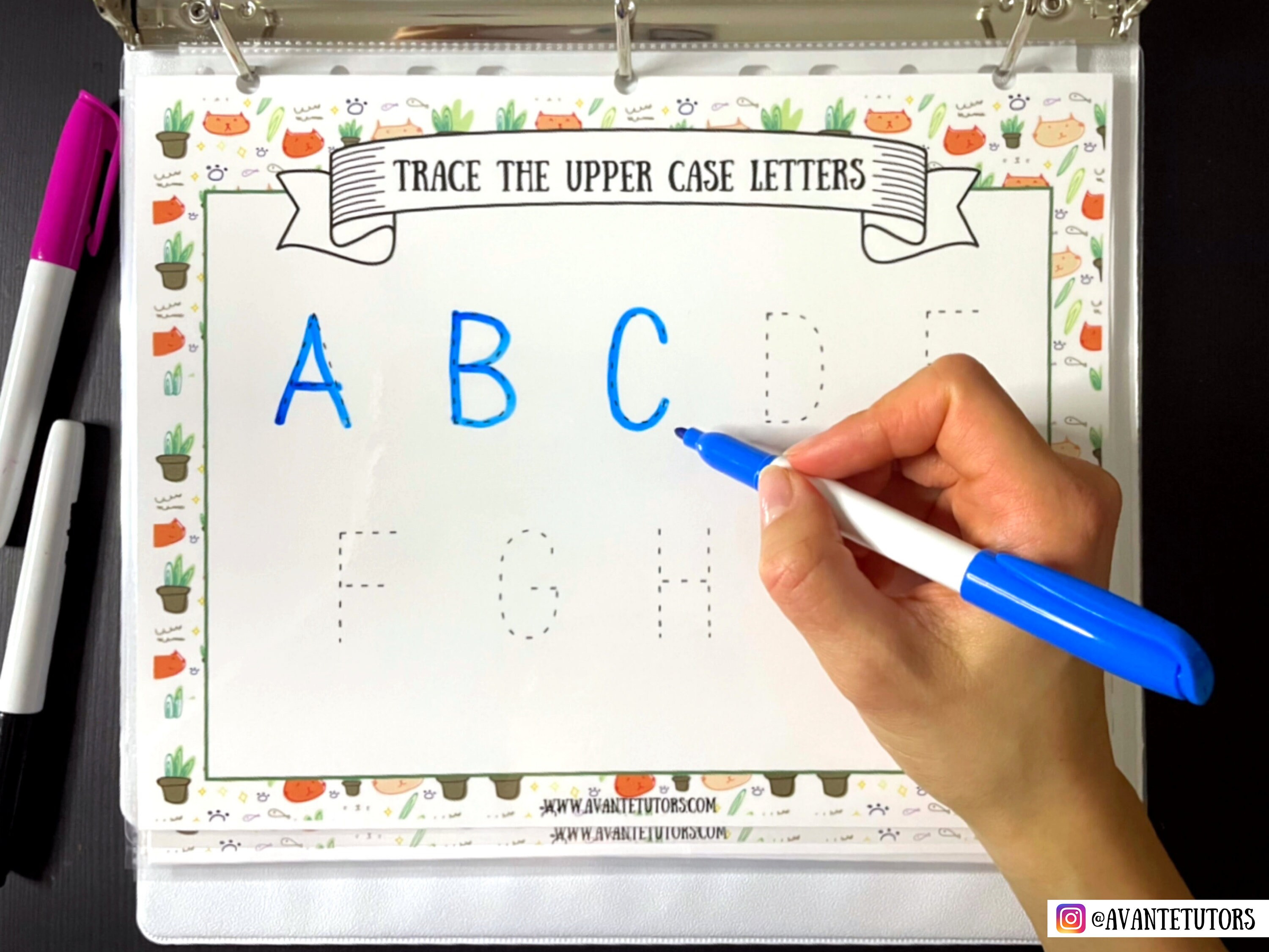 Dry Erase Busy Book Printable, Toddler Learning Kit, Alphabet Tracing ...