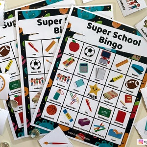 Classroom Bingo for Back to School, Classroom Games, Printable Bingo ...