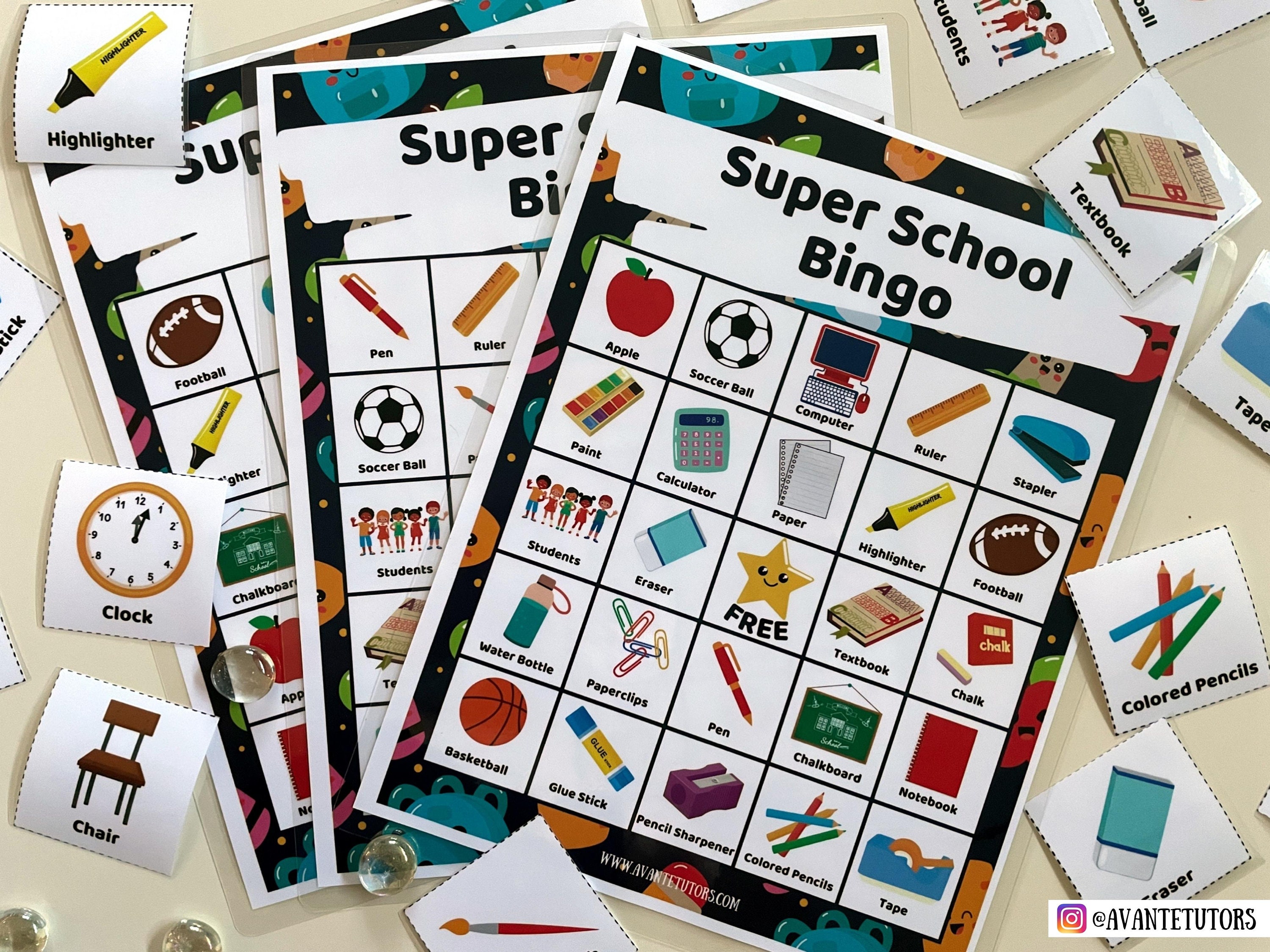 Classroom Bingo for Back to School, Classroom Games, Printable Bingo ...