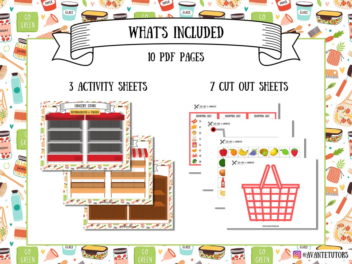 Grocery Store Pretend Play Shopping Printable - Etsy