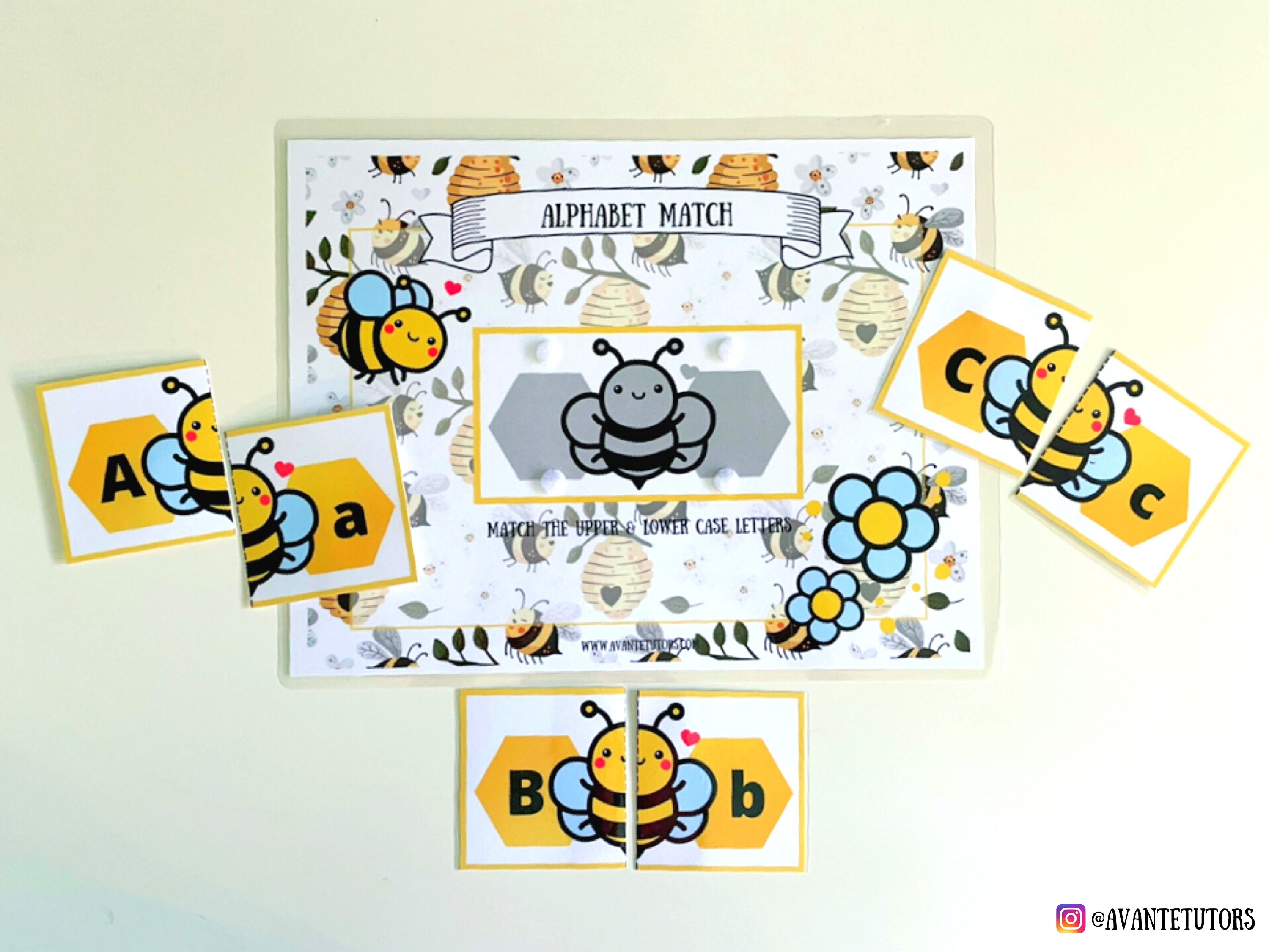 Alphabet Uppercase and Lowercase Matching for Toddlers, Busy Bee ...