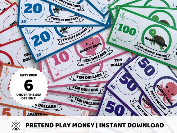 Play Money Printable for Classroom Homeschool Chores Rewards - Etsy