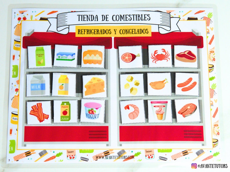 Spanish Grocery Store Pretend Play Shopping Printable/ Actividad De ...