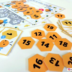 Counting Practice From 1 to 20 for Toddlers, Busy Bee Number Match ...