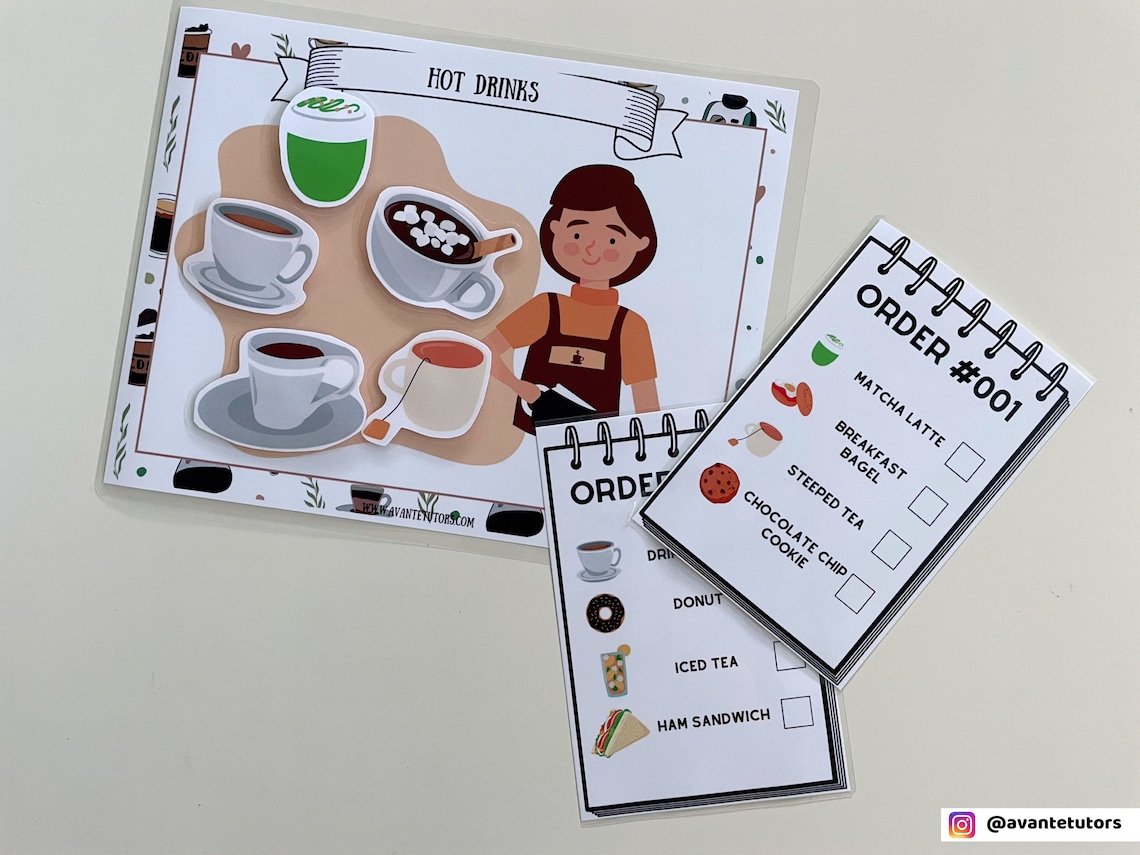 Coffee Shop Pretend Play Printable for Kids, Dramatic Play Cafe - Etsy