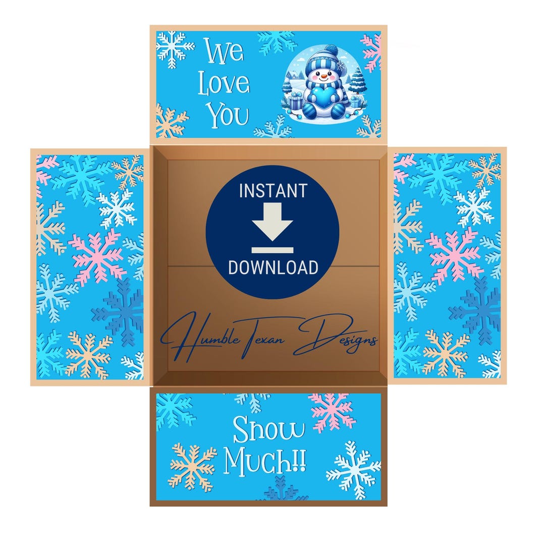 CARE PACKAGE PRINTABLE Box Flaps, College Care Package Label, We Love ...