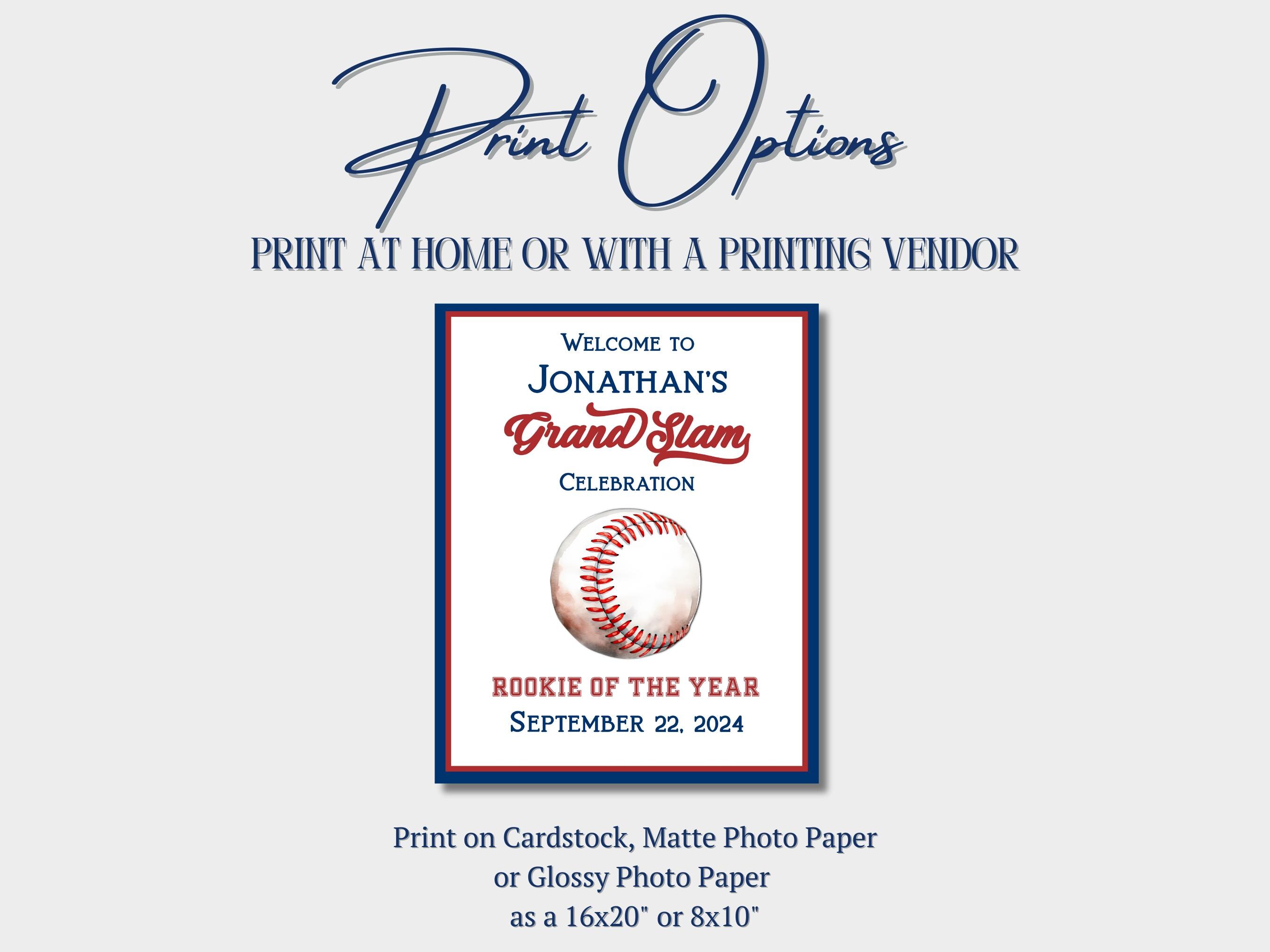 EDITABLE Welcome Sign First Birthday Baseball, Birthday Party Decor for ...