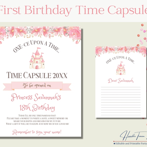 First Birthday Time Capsule Letter - Etsy