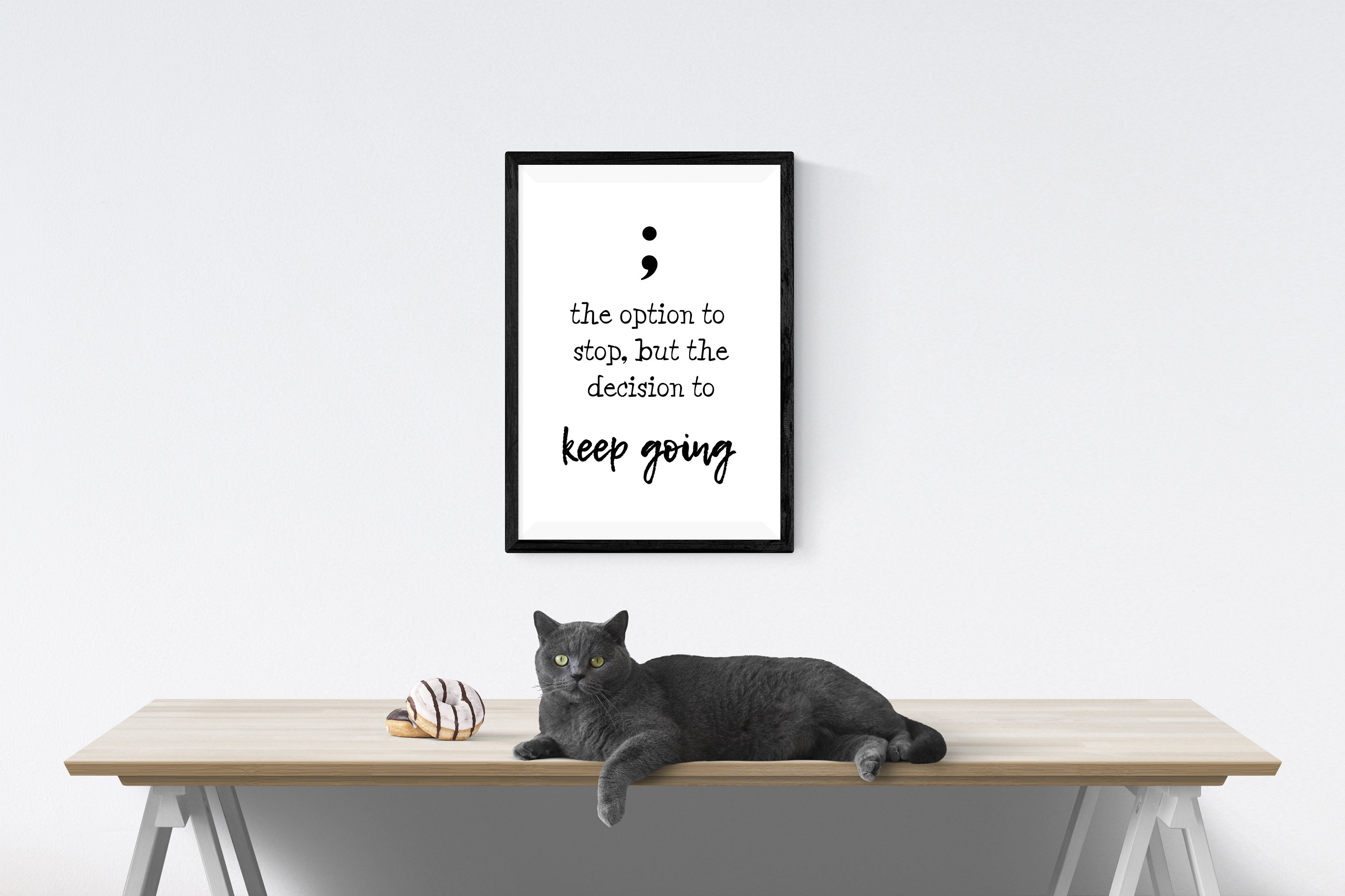 Semicolon Poster Mental Health Printable Wall Art Therapy - Etsy