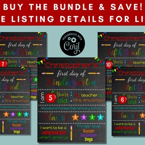 First Day of First Grade Sign Printable, Editable Chalkboard ...