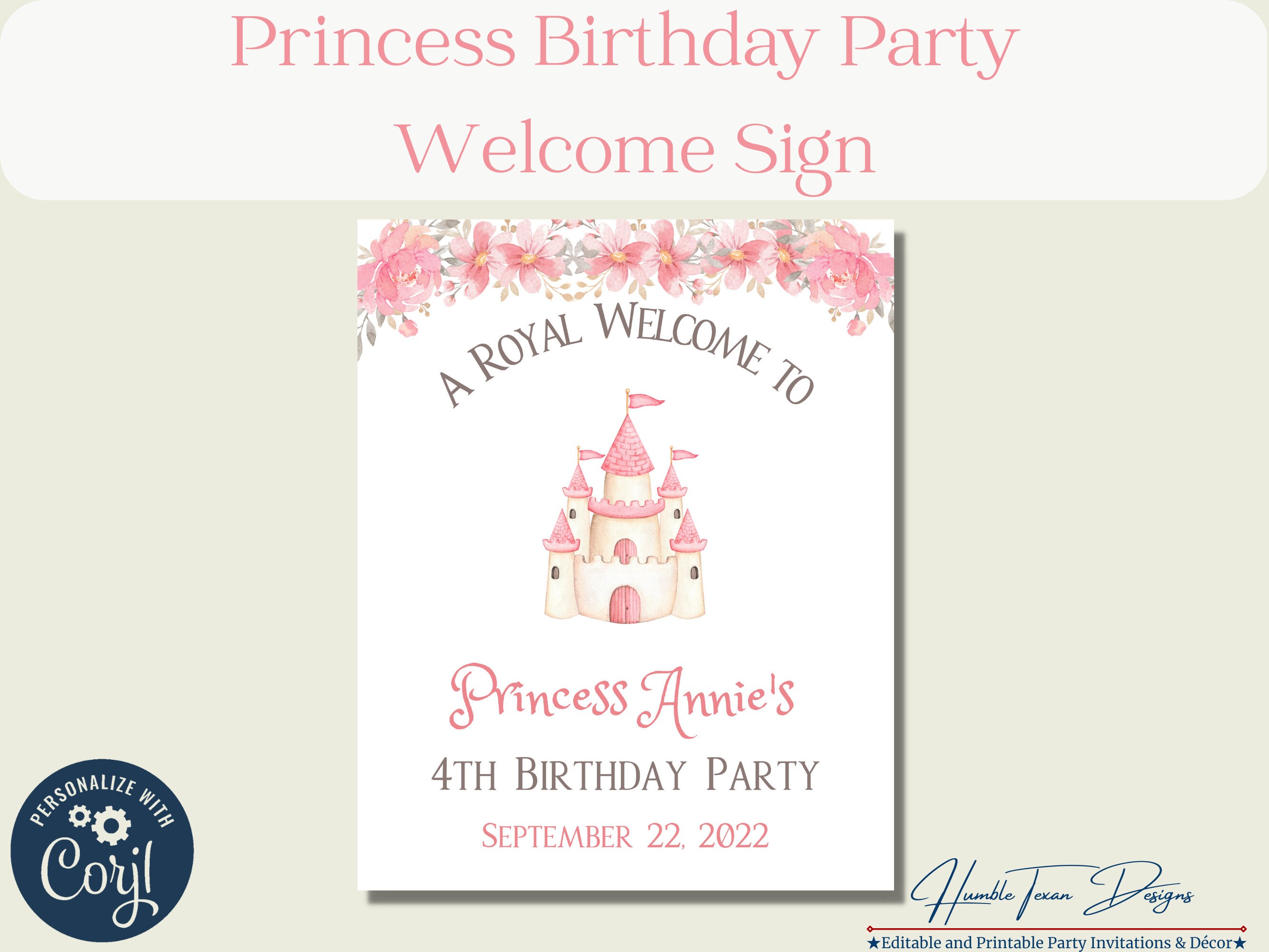 Princess Birthday Signs