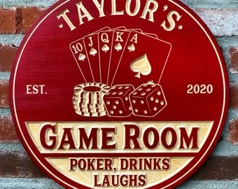 Game Room Wood Sign - Etsy