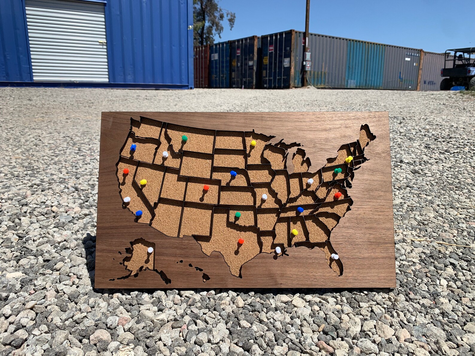 Downloadable File for Glowforge USA Push Pin Map SVG File - Etsy