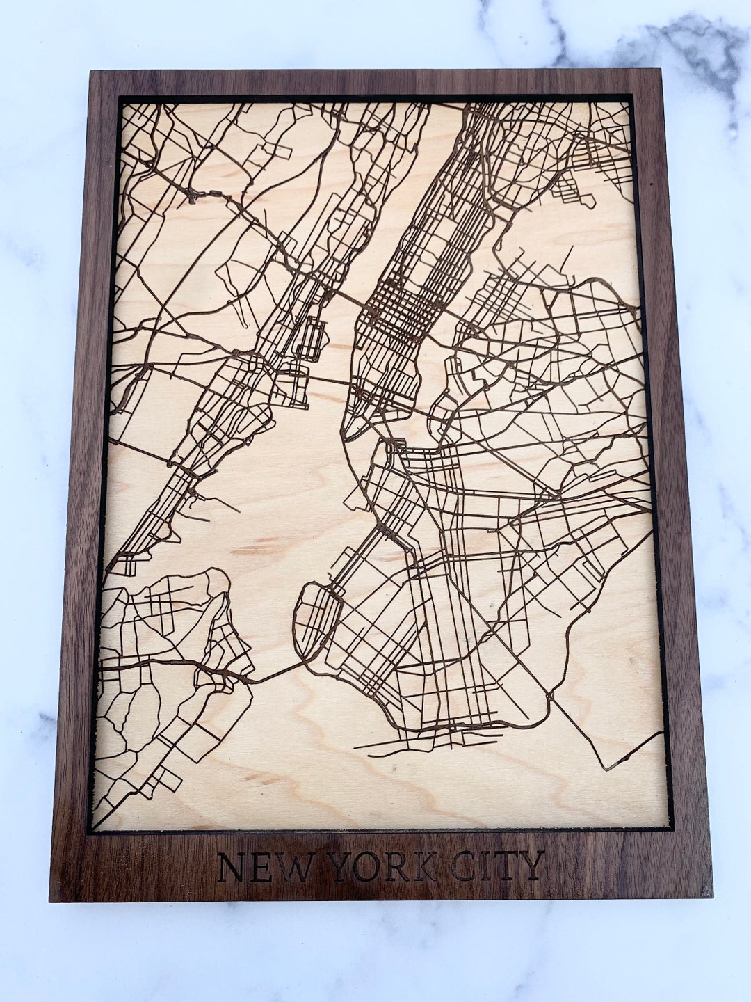 New York City Map Digital Download SVG File Glowforge Ready File - Etsy