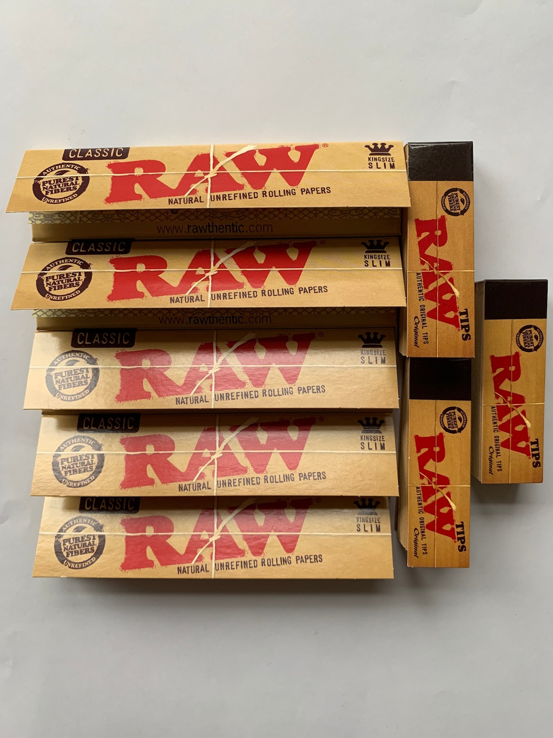 Raw Classic King Size Rolling Papers X5 and 3X Raw Roach Tips | Etsy