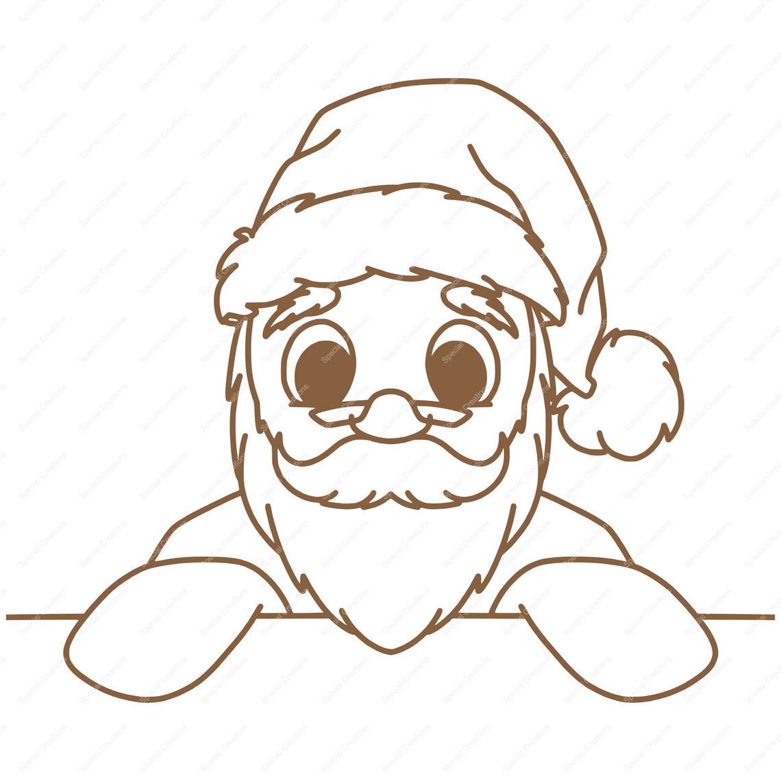 Peek Santa Claus || Peek-a-boo Santa || Christmas || SVG, PDF, Studio3 ...