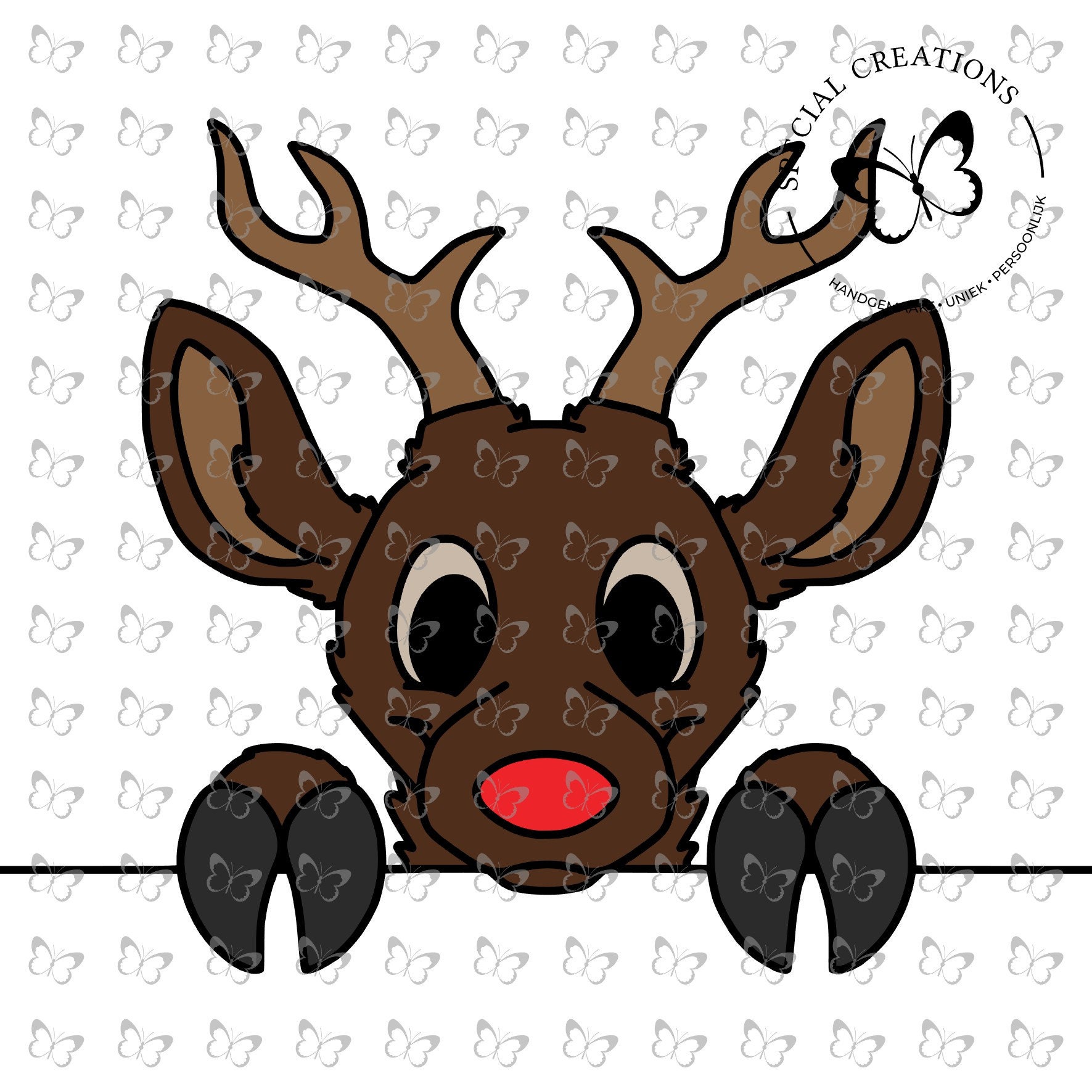 Studio3 PNG bundle PDF Peek Santa in color layers || Peek-a-Boo Santa ...