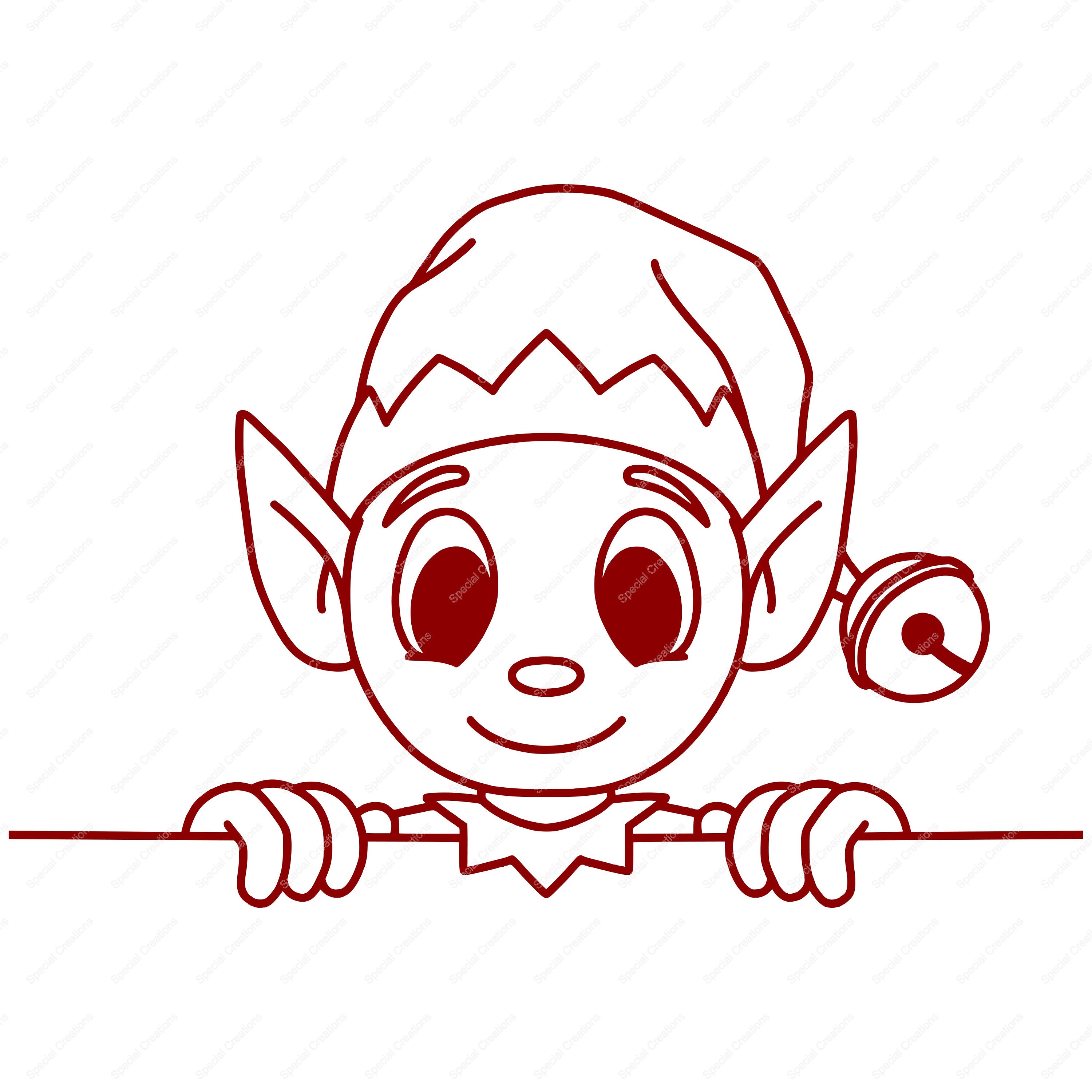 Peep Elf || Peek-a-boo Elf || Santa || Christmas || SVG, PDF, Studio3 ...