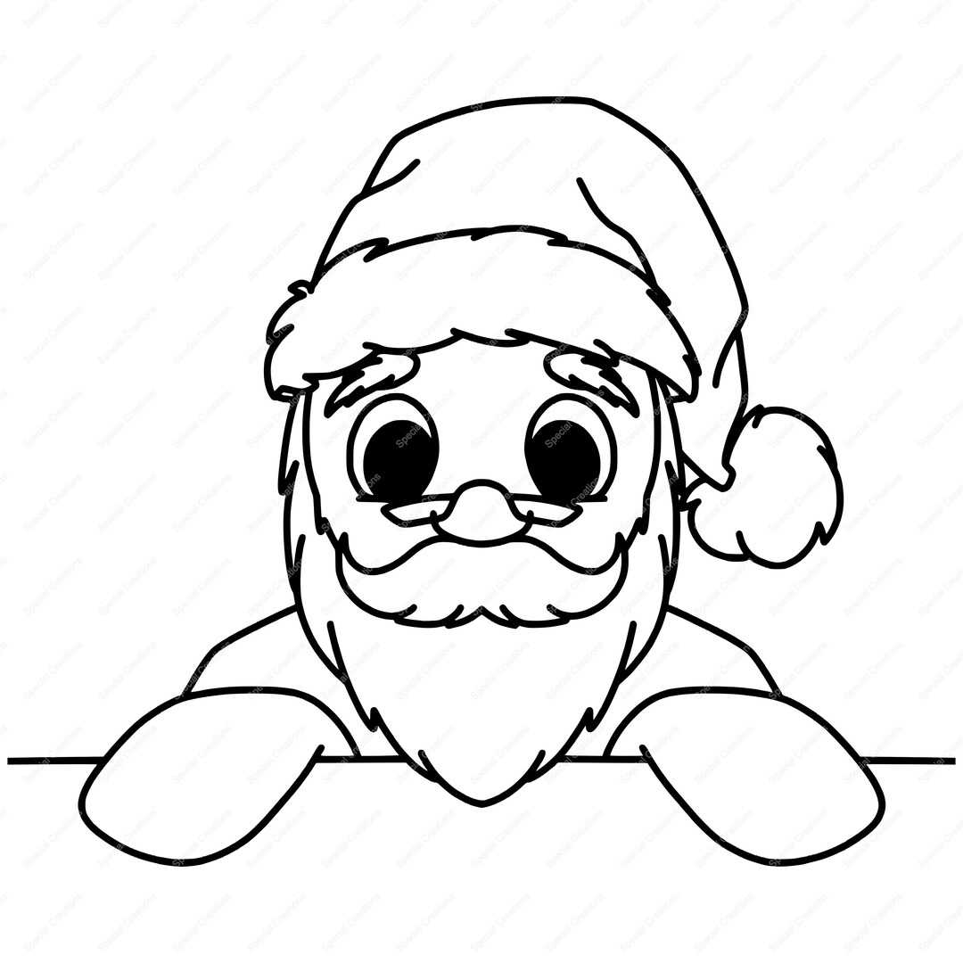Peek Santa Claus || Peek-a-boo Santa || Christmas || SVG, PDF, Studio3 ...