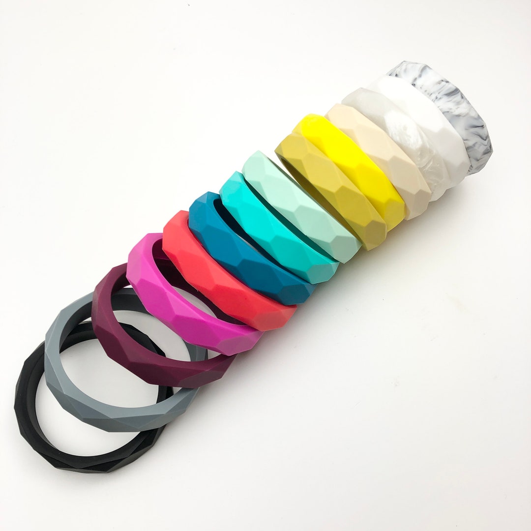 Pack of 5 Wholesale Silicone Bangles, Silicone Bracelets Bulk, 5x ...