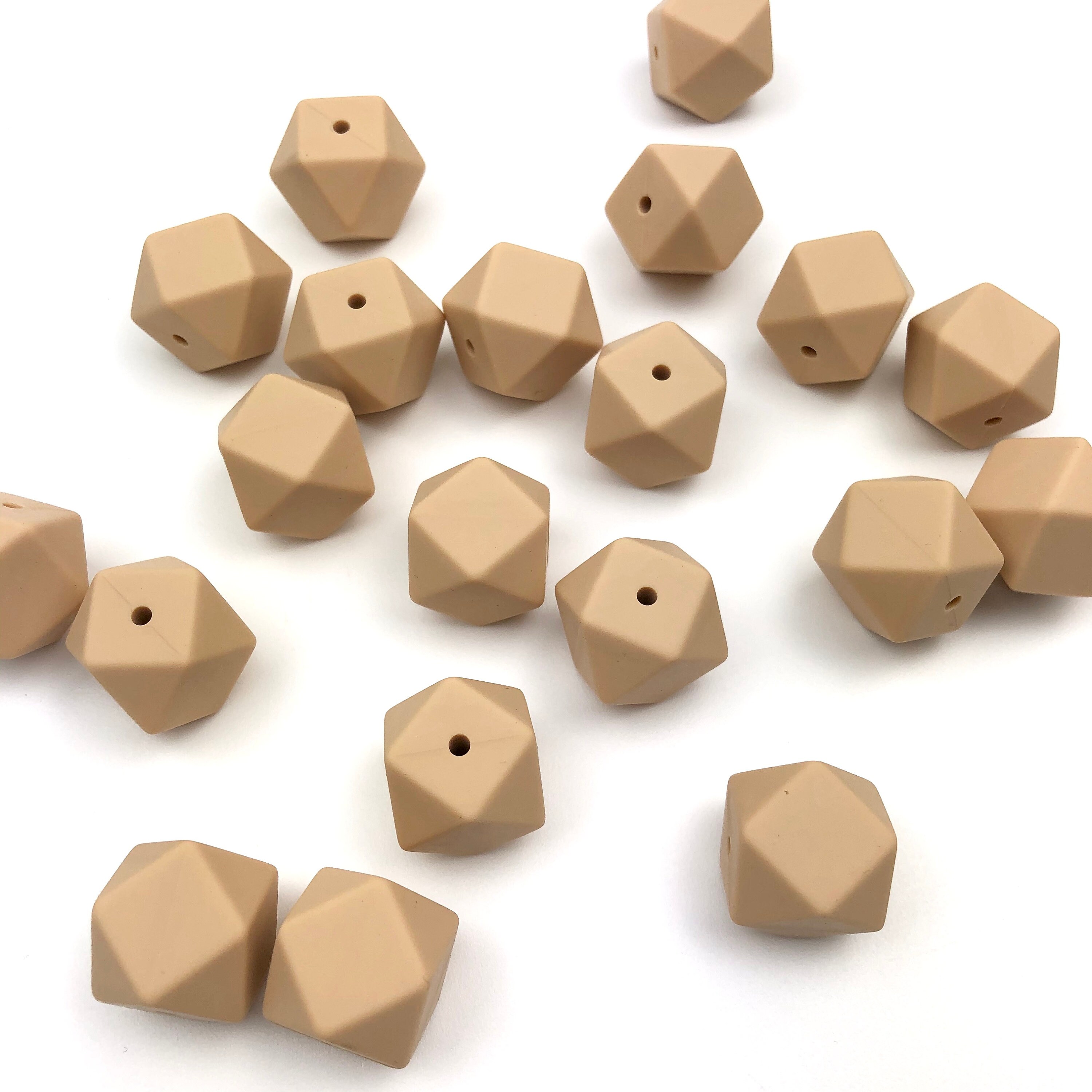 17mm Hexagon Silicone Beads in Oatmeal Hex Geometric BPA Free - Etsy