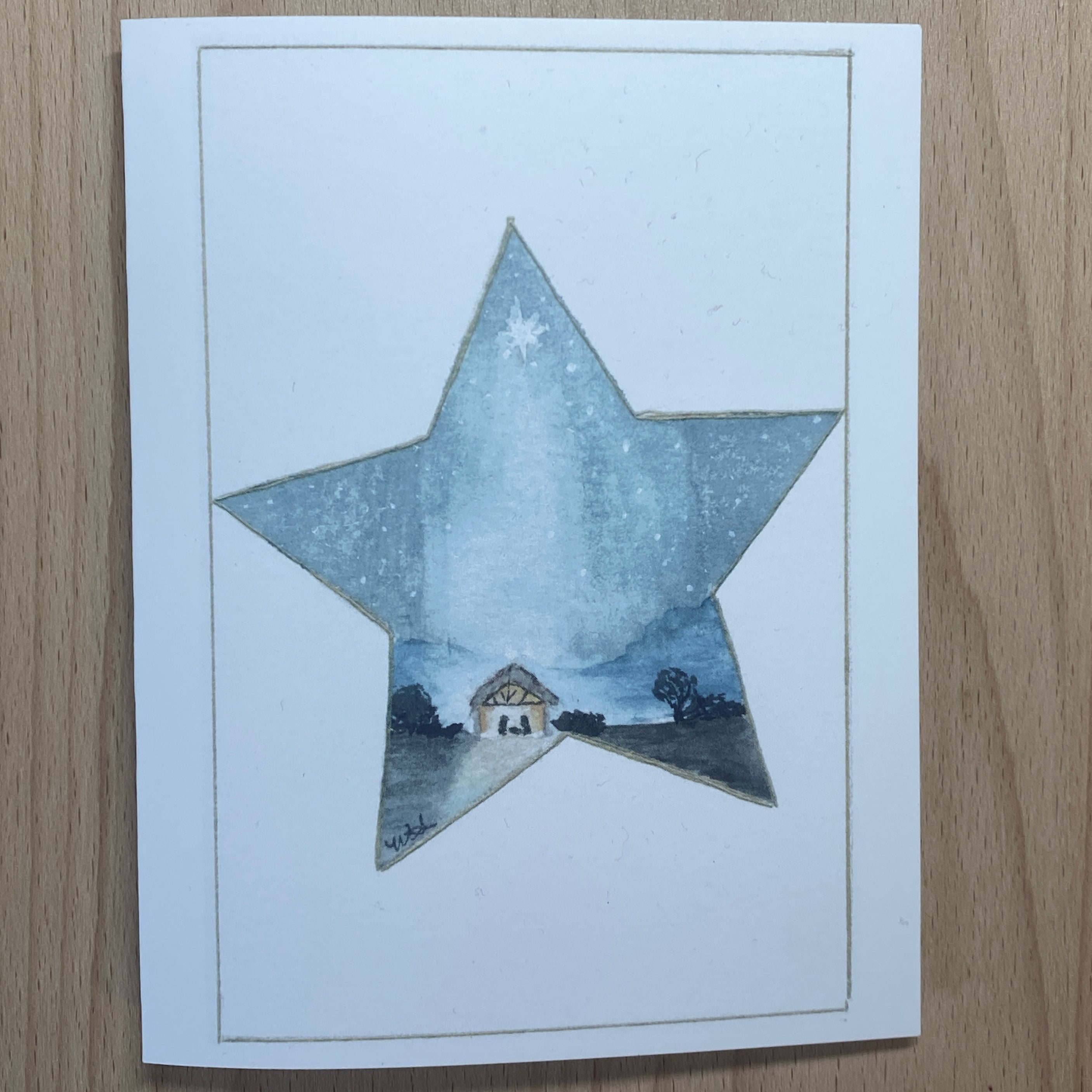 Bethlehem Star, Christmas Card, Christmas Greeting Card, Mix & Match ...