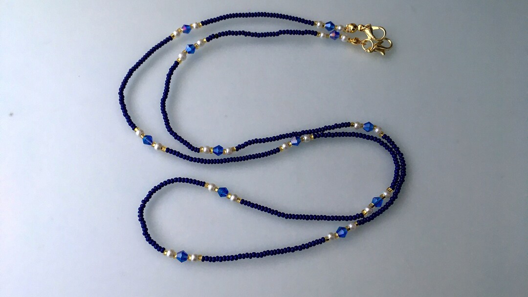Beaded Face Mask Chain, 14K Gold, Eyeglass Chain, 23 Inch - Etsy