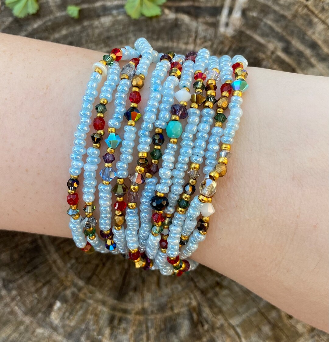 Boho Beaded Belly Waist Chain | Crystal Accent - Etsy