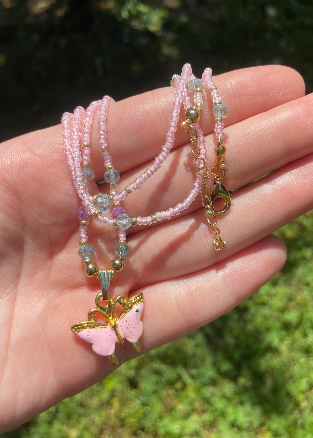 Butterfly and Natural Stone Belly Chain| 20-60 Size Inches Waist Beads ...