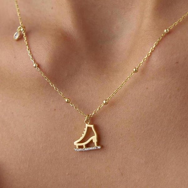Ice Skating Necklace - Etsy
