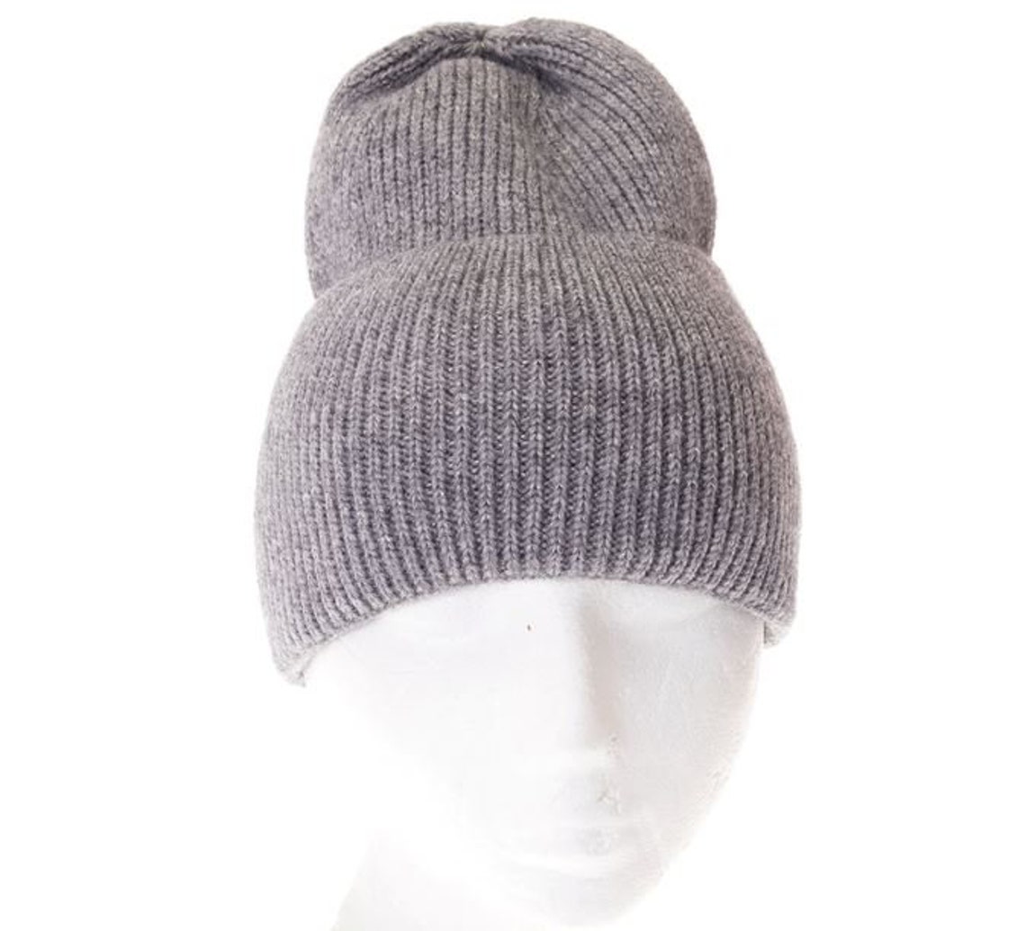 Wide-cuff Lurex Knit Beanie. Soft Colors With a Hint of - Etsy