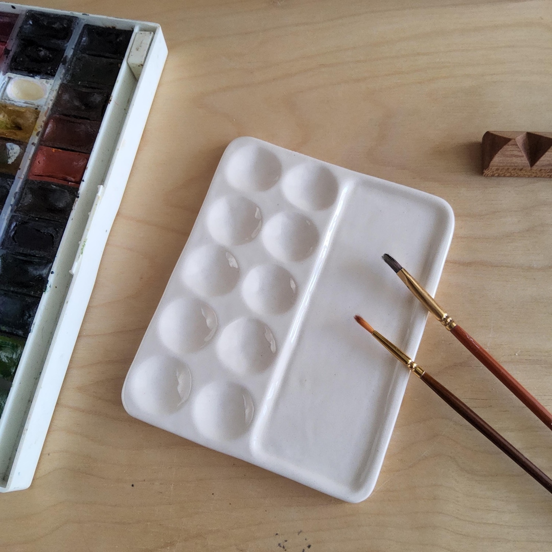 Ceramic Coloring Palette, Palette for Painting, Handmade Ceramic ...