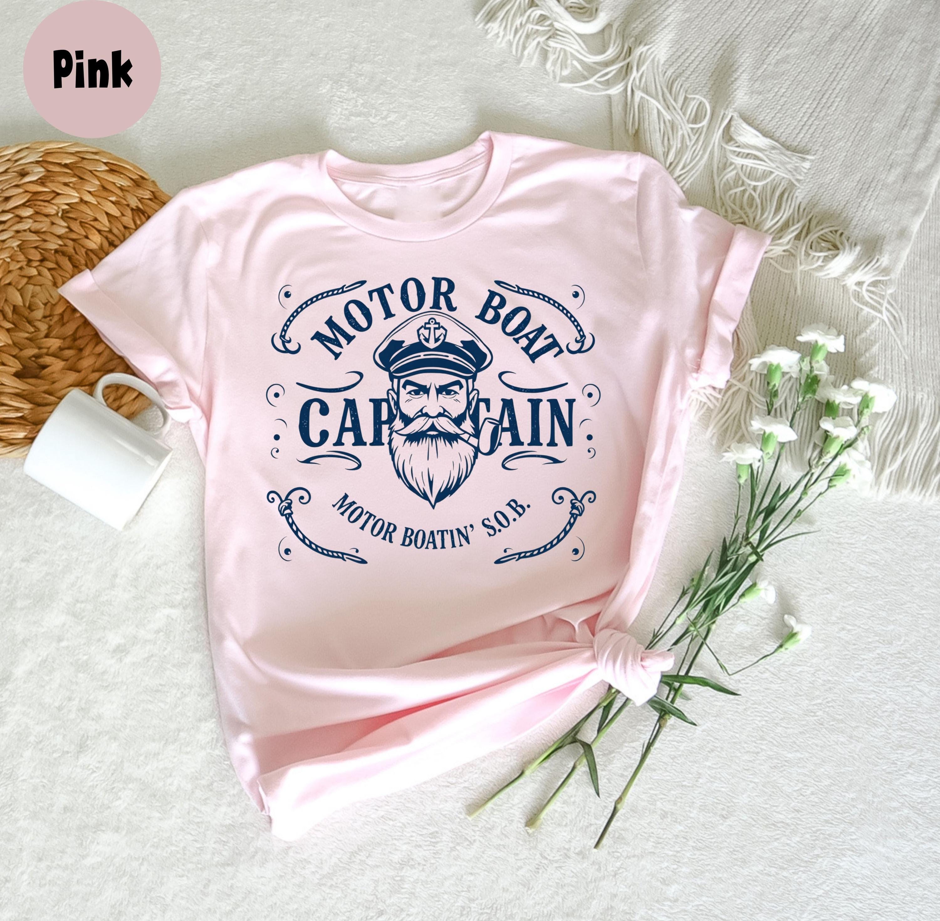 Funny Boat Captain Sailing Gifts for Men, Motor Boat Captain T-shirt ...