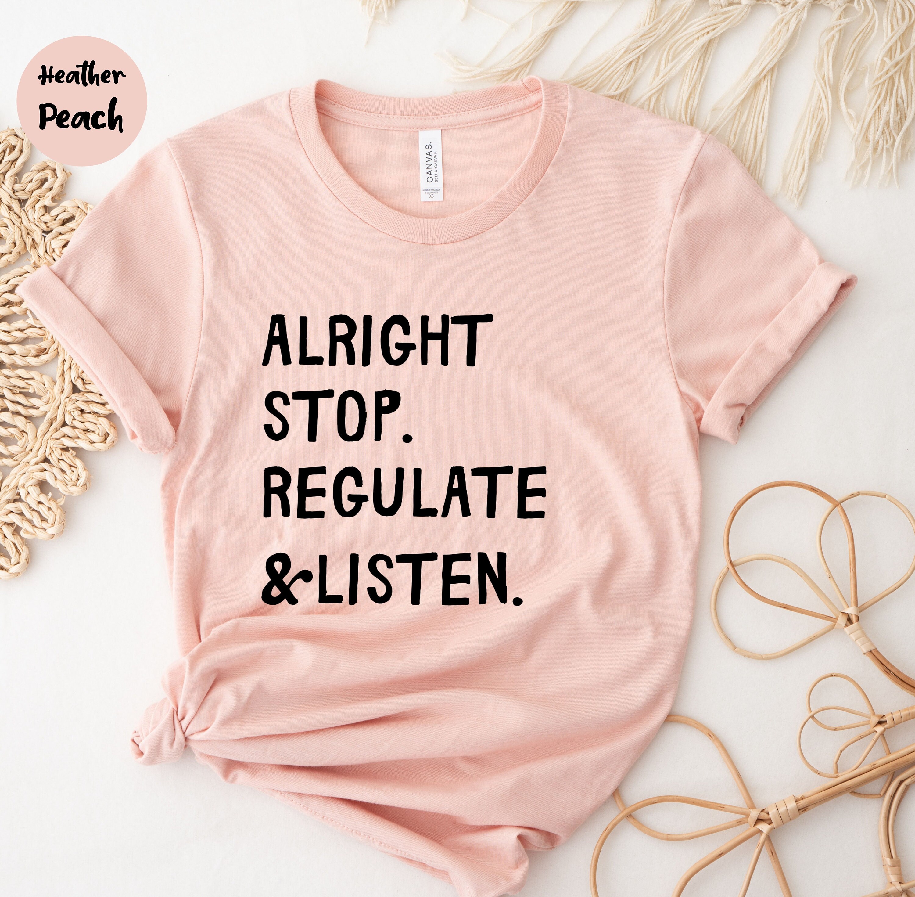 Counselor Shirt Alright Stop Regulate and Listen Counselor | Etsy