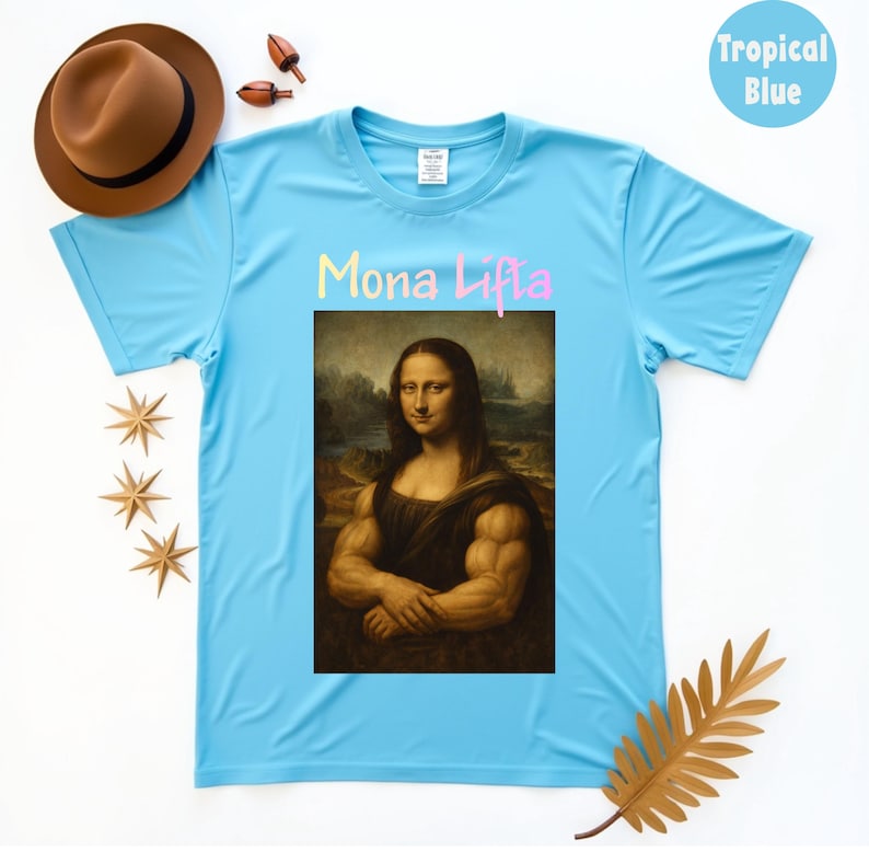 Mona Lifta Muscle Mona Lisa Bodybuilding Fitness Gym Lover Parody Art ...