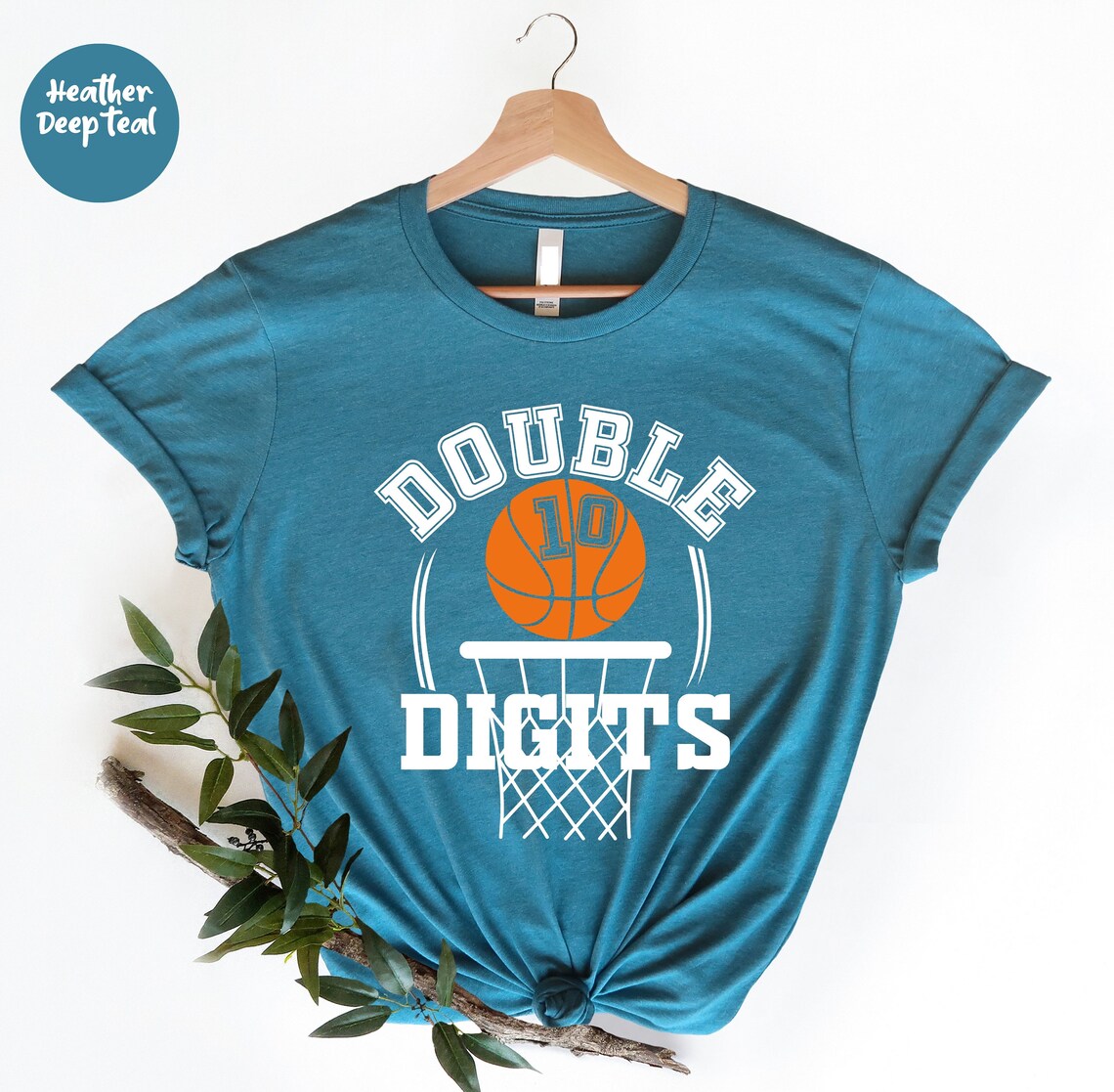 Double Digits Shirt, Basketball Birthday, Basketball Lover Shirt ...