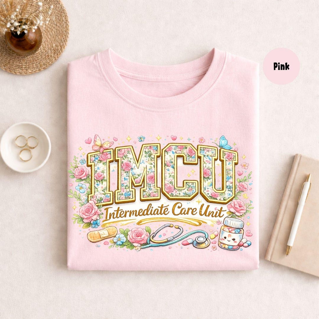 IMCU Floral Letter Shirt, Intermediate Care Unit Tee, Medical Flower ...