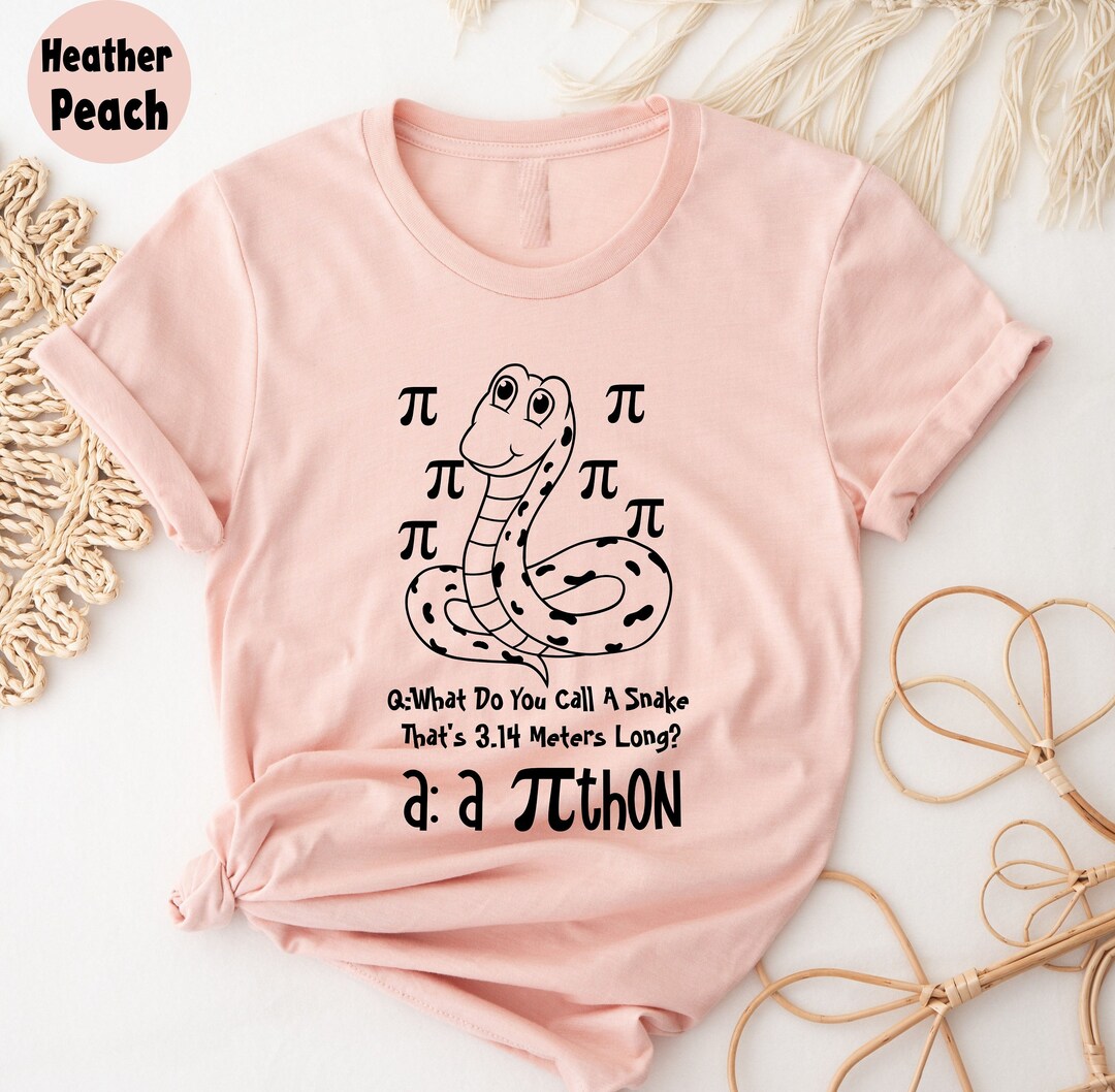 Python Pithon Pi T-shirt, Pi Symbol T-shirt, Math Lovers Gift, March Pi ...
