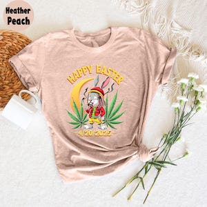 Stoned Easter Bunny With Joint 4/20 Marijuana Easter 420 T-shirt, Funny ...
